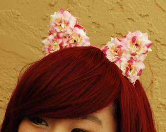 Flower Kitty Ears - Etsy