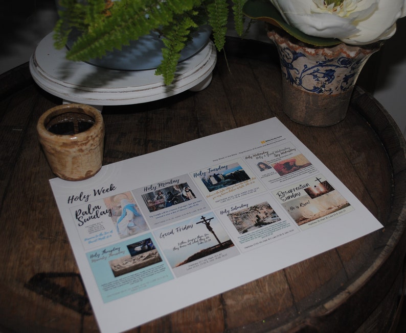 Easter Week Timeline One Sheet Holy Week Timeline Easter Week Timeline ...