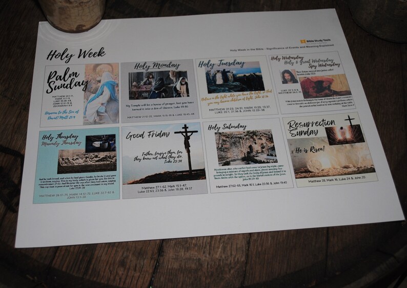 Easter Week Timeline One Sheet Holy Week Timeline Easter Week Timeline ...