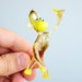 Glass Monkey Figurine Yellow Glass Monkey Animal Collectible - Etsy