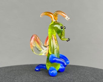 Micro Glass Dragon Doll House Dragon Tiny Miniature Small Dragon ...