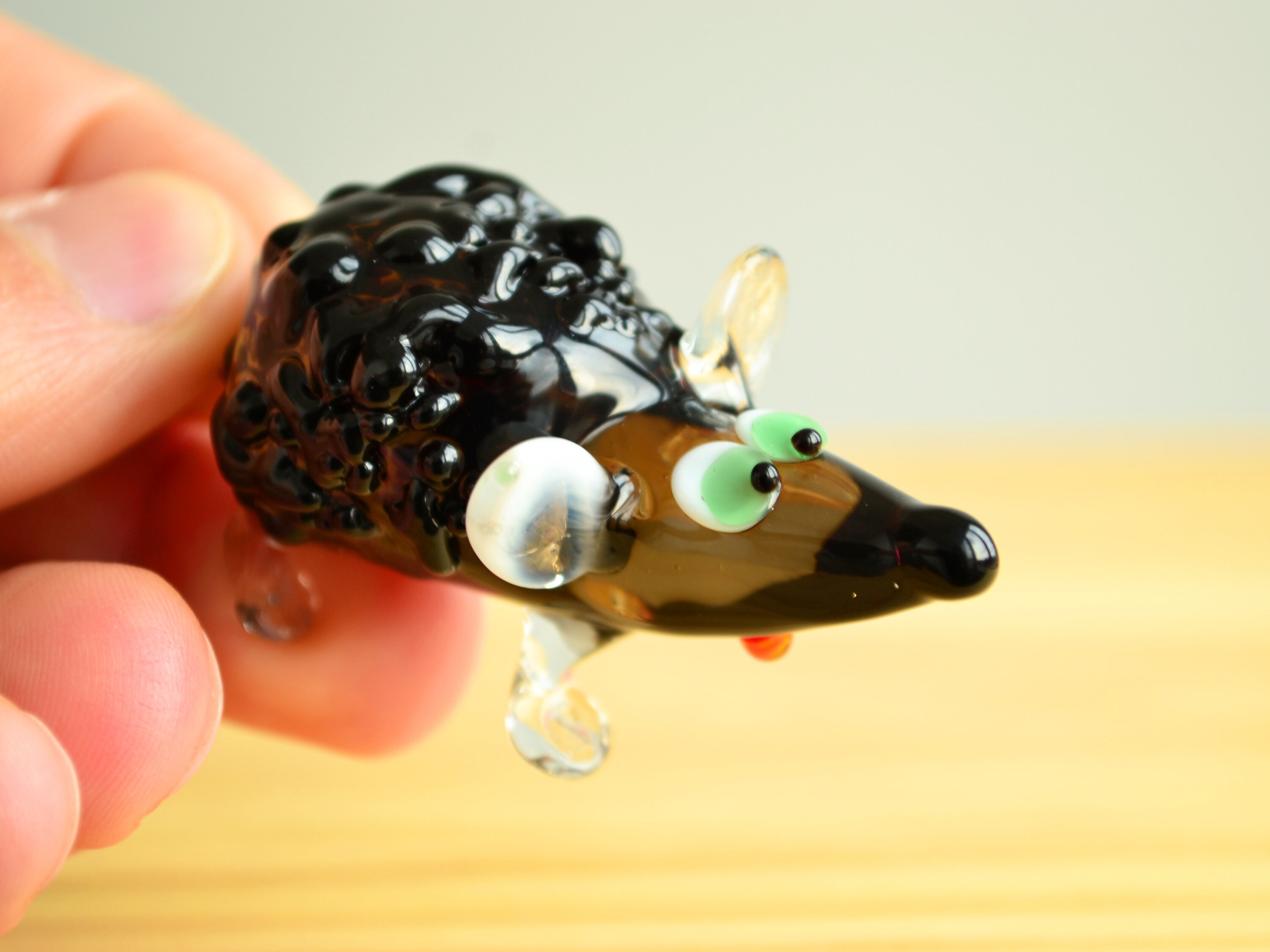 Glass Hedgehog Figurine Animals Glass Hedgehog Sculpture Art | Etsy