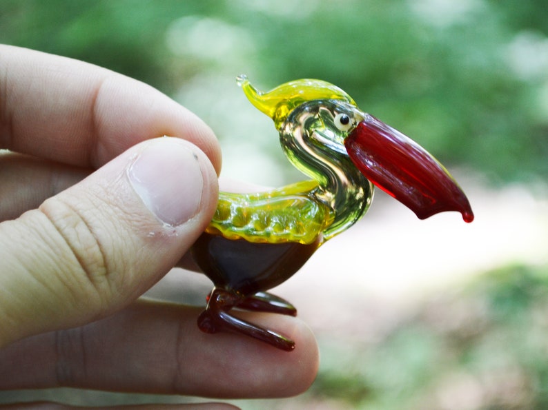 Glass Pelican Figure Pelican Bird Sculpture Pelicans Statue | Etsy