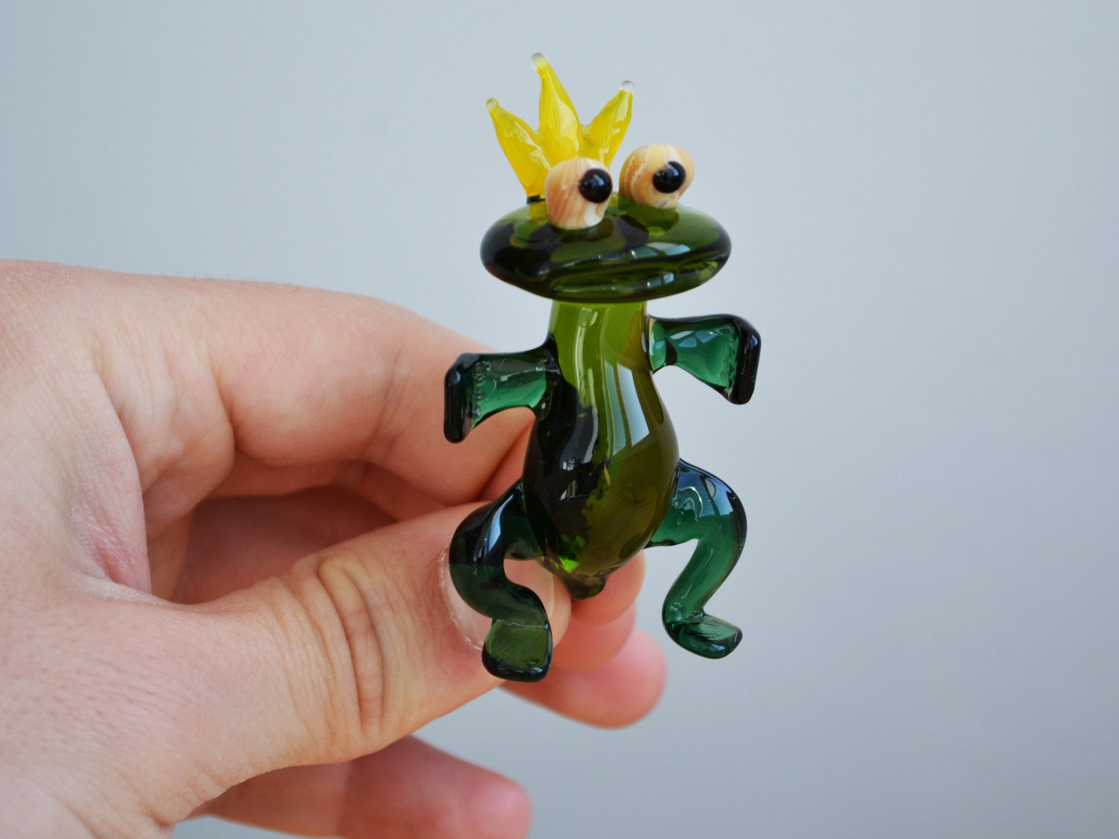 Glass Frog Figurine Animals Glass Frog Sculpture Art Glass Toy - Etsy