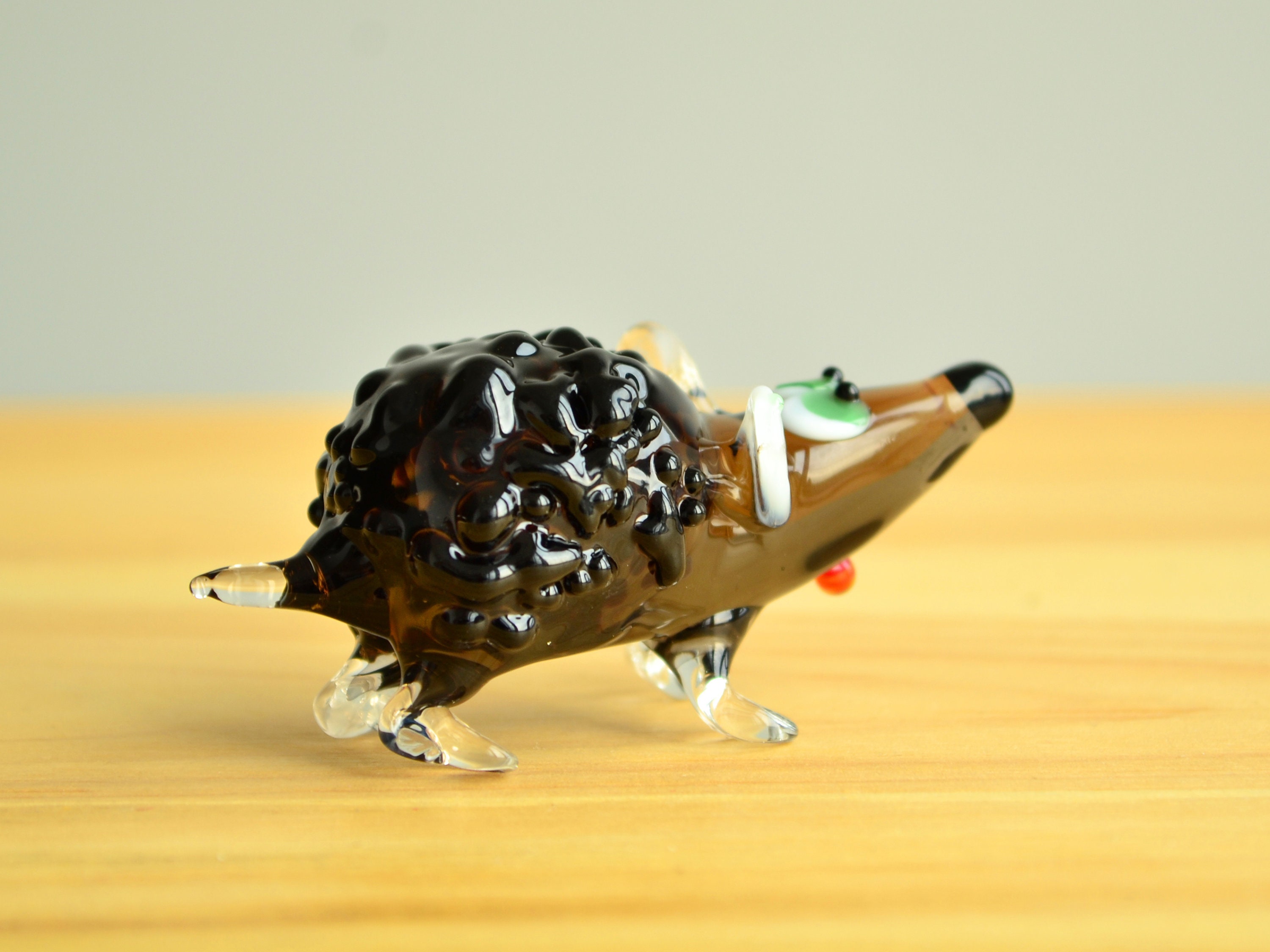 Glass Hedgehog Figurine Animals Glass Hedgehog Sculpture Art | Etsy