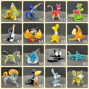 Small Glass Animals Miniature Mini Figurines Glass Animals Tiny Little ...