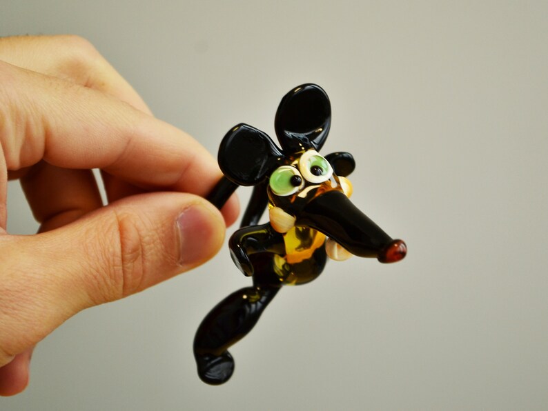 Big Glass Mouse Figures Sculpture Mouse Figurines Murano Mice | Etsy