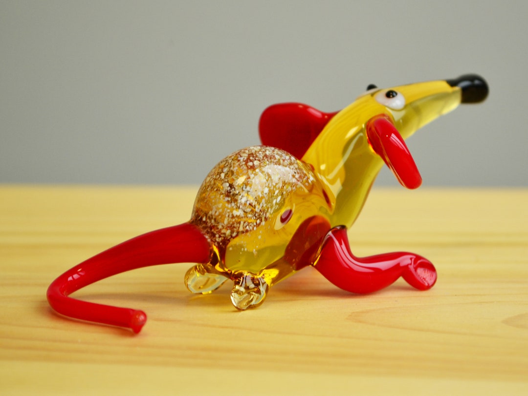 Glass Mouse Sculpture Mouse Figurines Miniature Murano Mice Animals ...