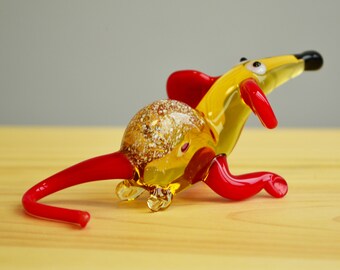 Glass Mouse Sculpture Mouse Figurines Miniature Murano Mice | Etsy