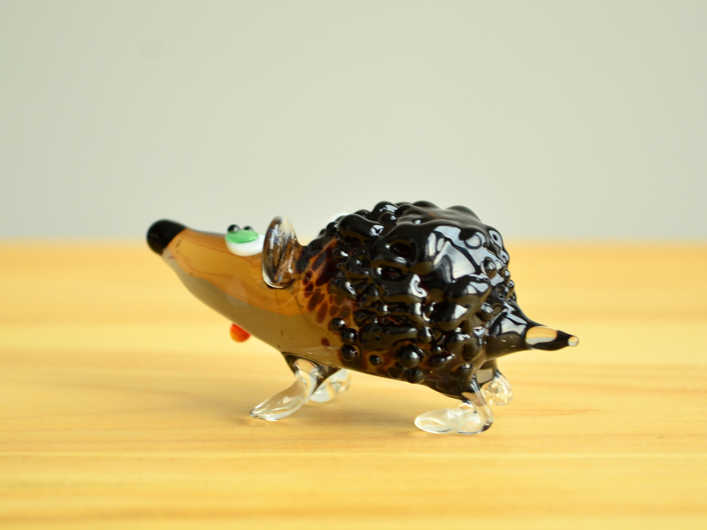 Glass Hedgehog Figurine Animals Glass Hedgehog Sculpture Art | Etsy