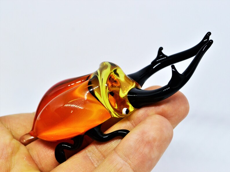 Red Glass Bug Figurine Animals Bug Miniature Artglass Blown - Etsy