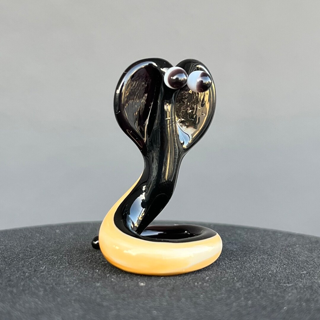 Glass Snake Miniature Statue Figurine Blown Glass Snake Statue Micro ...