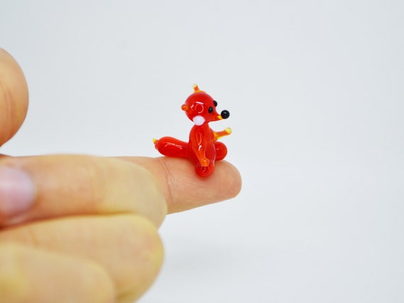 Small Fox Sculpture Art Glass Fox Statue Figurine Blown Glass | Etsy