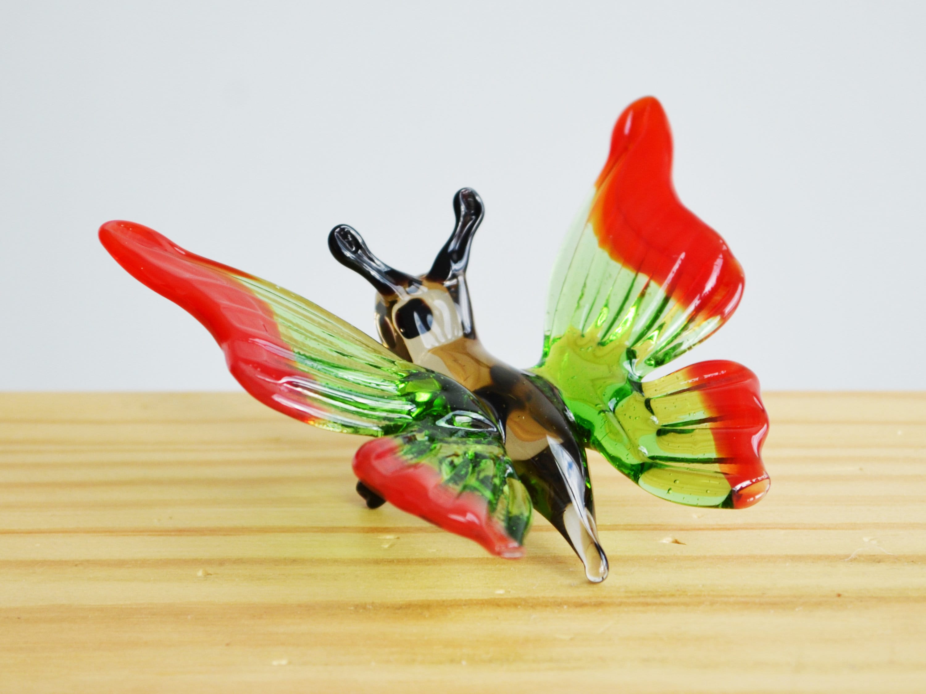 Glass Butterfly in Glass Fused Glass Animals Figurines Garden - Etsy
