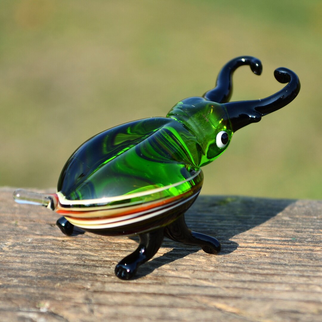 Glass Bug Figurine Bug Christmas Decoration Bug Xmas Sculpture Insect ...