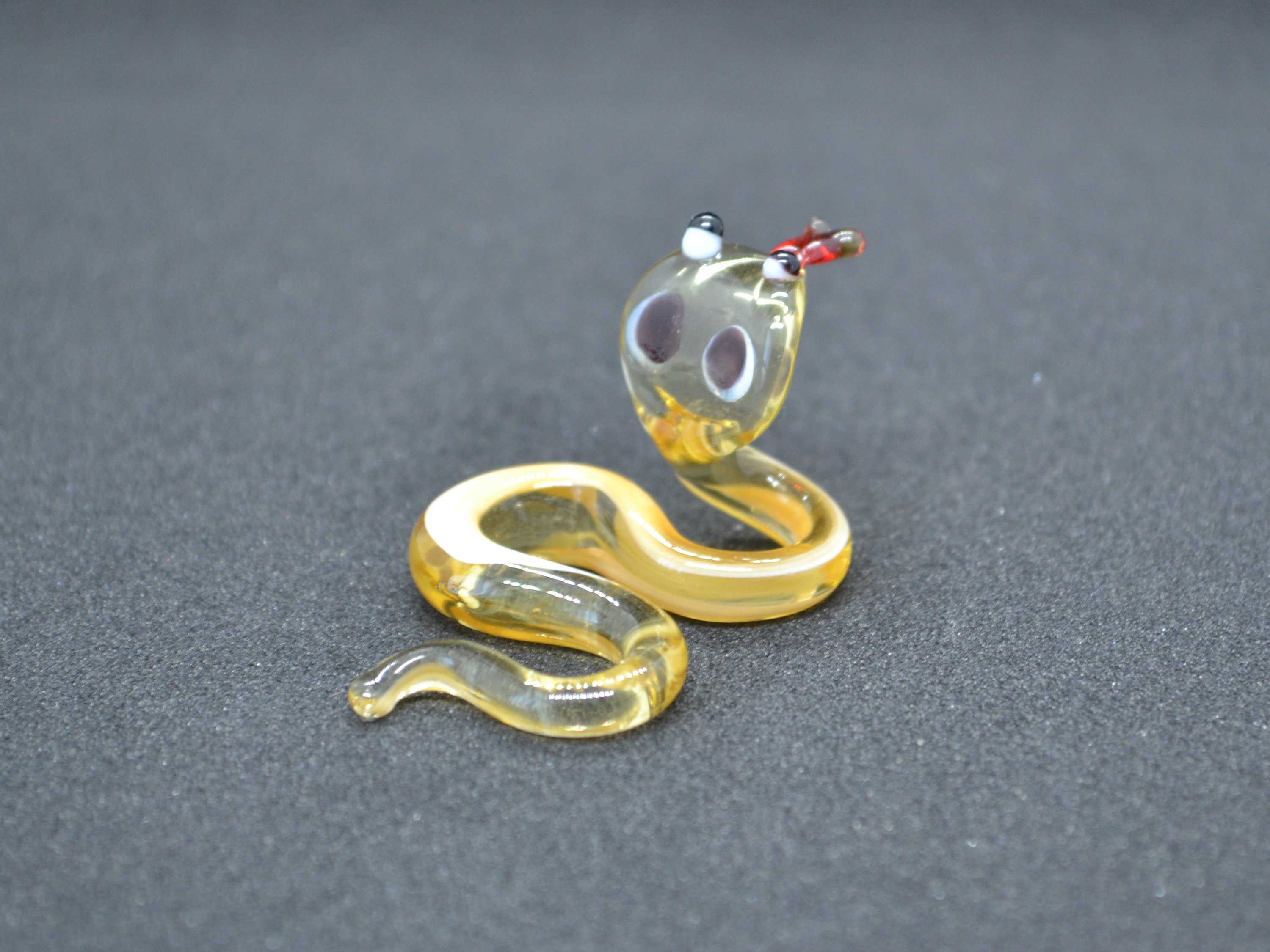 Art Glass Snake Statue Figurine Blown Glass Snake Statue Micro - Etsy