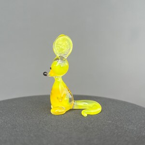 Glass Mouse Figure Doll House Mouse Tiny Miniature Small Mouse ...