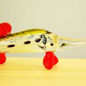 Glass Pike Fish Figurine Aquarium Large Red Fish Christmas - Etsy