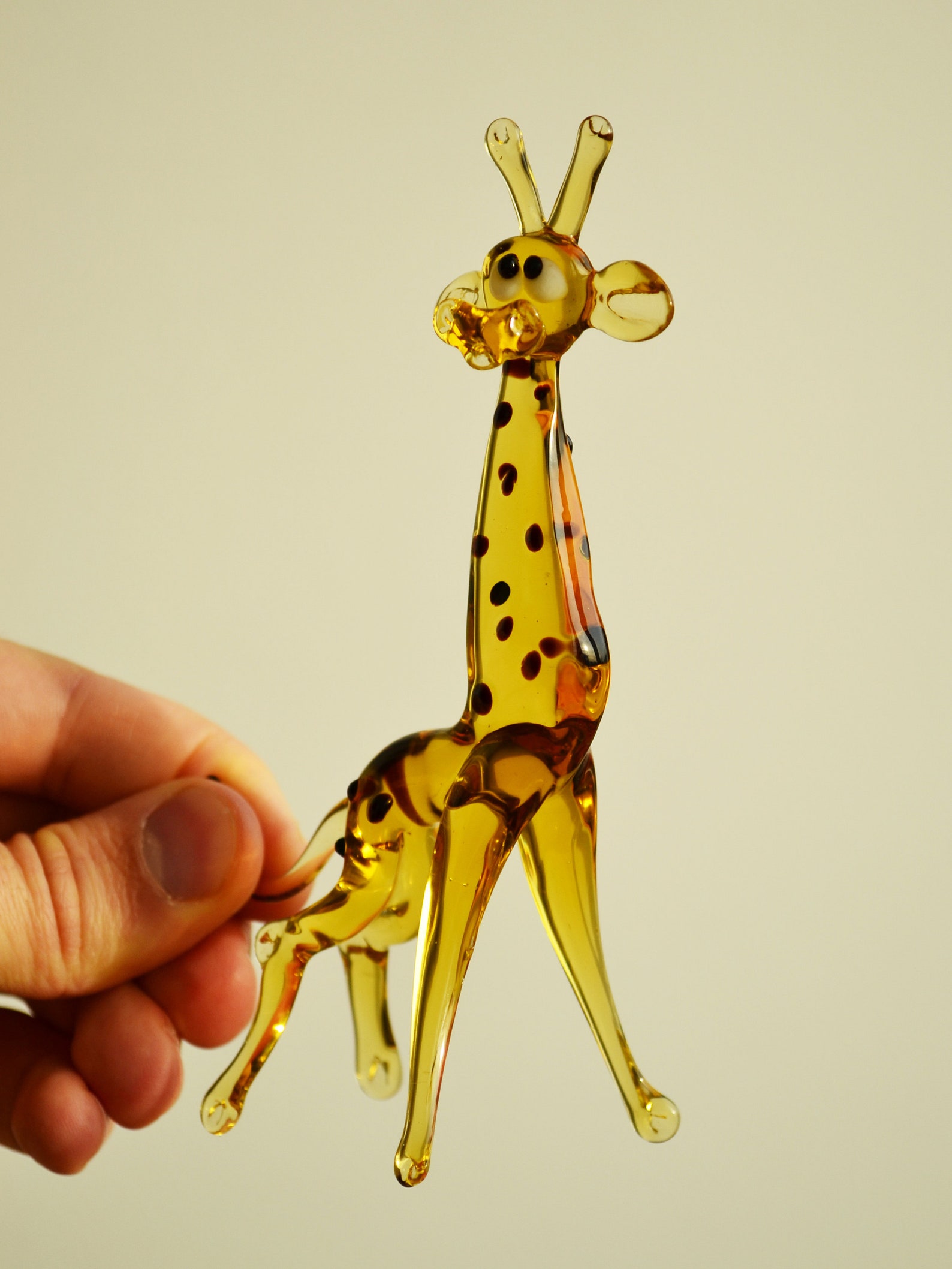 Blown Glass Giraffe Figurine Animals Glass Giraffe Miniature - Etsy