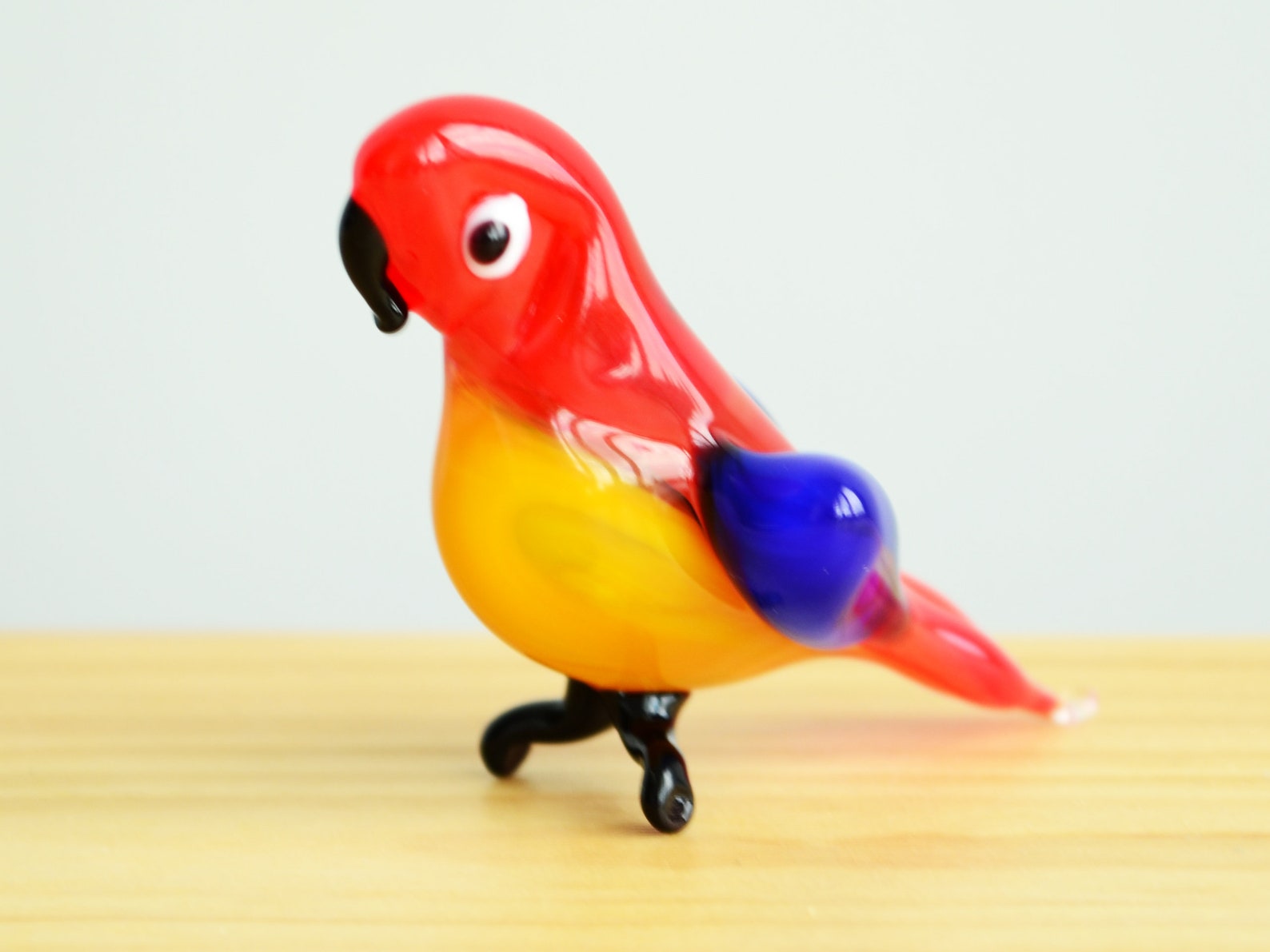 Red Parrot Figurine for Decoration Parrot Statue Decor Artwork | Etsy