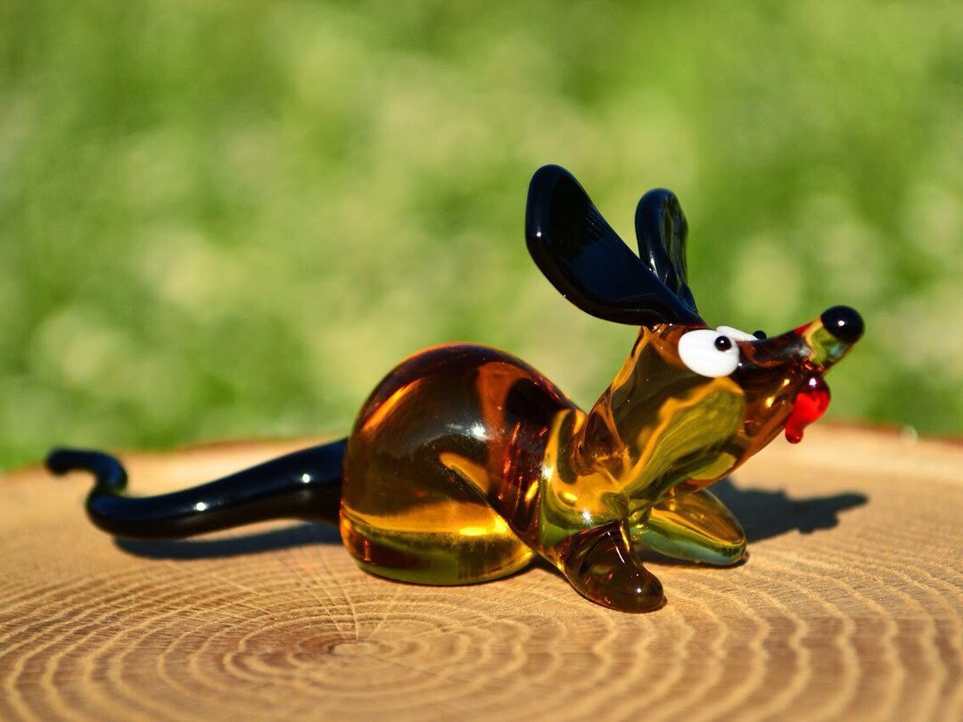 Glass Mouse Sculpture Mouse Figurines Miniature Murano Mice Glass ...