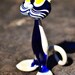 Blue Glass Cat Figurine Cat Animals Glass Cat Miniature Art - Etsy