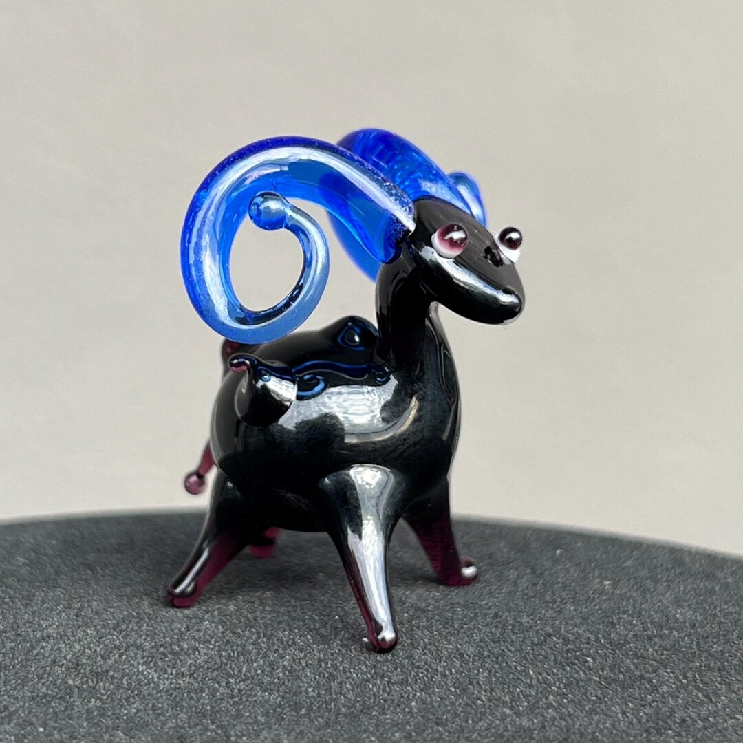 1” Micro Glass Goat Figurine, Tiny Hand-blown Miniature Goat - Etsy