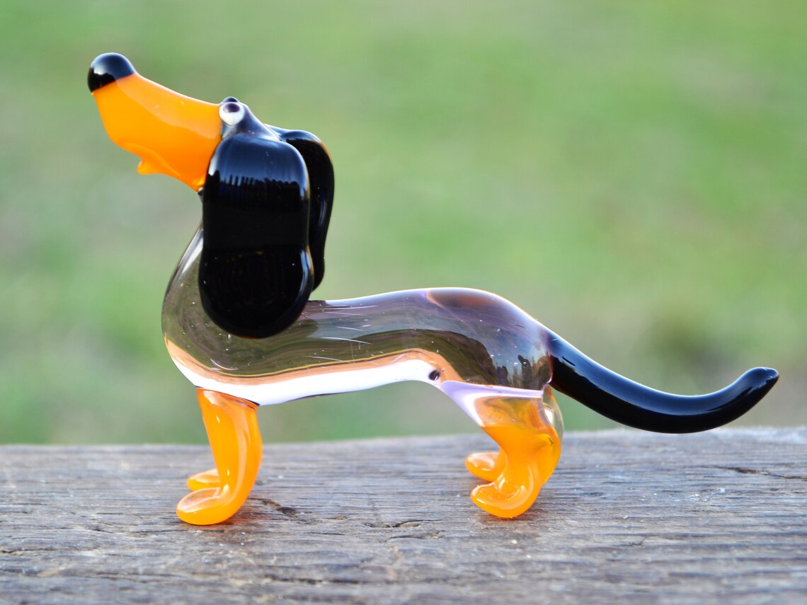 Glass Dog Ornaments Glass Dog Badger Glass Dog Craft Glass - Etsy