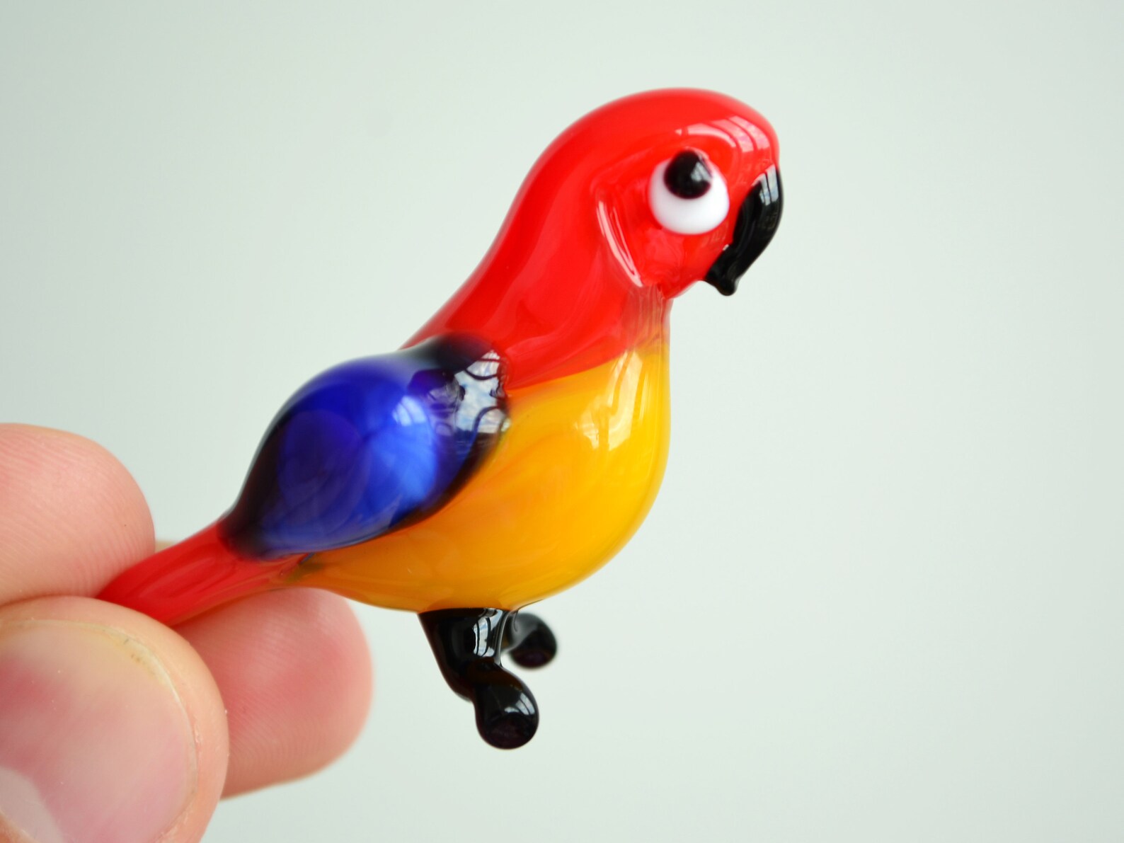 Red Parrot Figurine for Decoration Parrot Statue Decor Artwork | Etsy