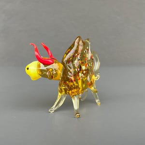 Glass Cow Figurine Blown Glass Animals Cow Sculpture Cow Miniatures Cow ...