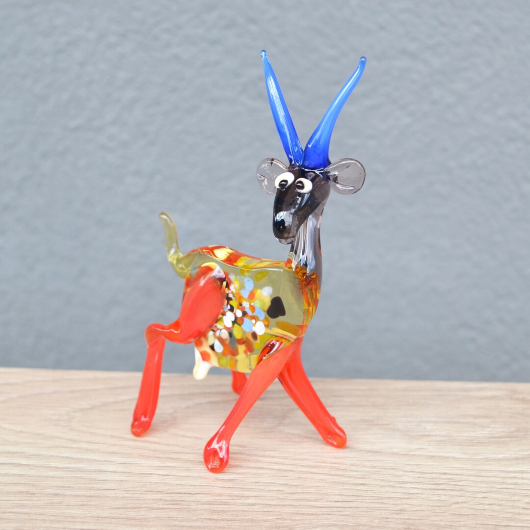 Glass Goat Figurines Blown Glass Goat Ornament Goat Gifts for - Etsy