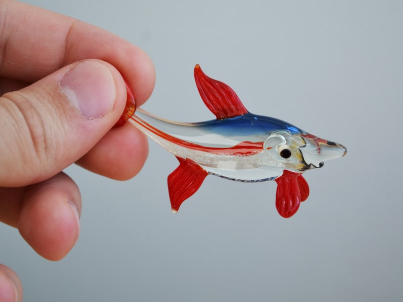 Art Glass Fish Toys Murano Animals Tiny Small Figure Glass | Etsy