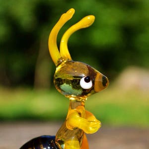 Yellow Glass Ant Glass Animal Collectible Figurine Doll House Ant ...