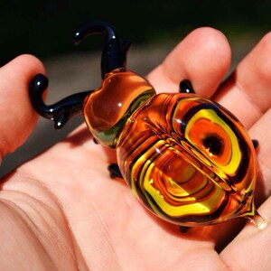 Glass Bug Figurine Animals Glass Bug Miniature Art Glass Blown Bug ...