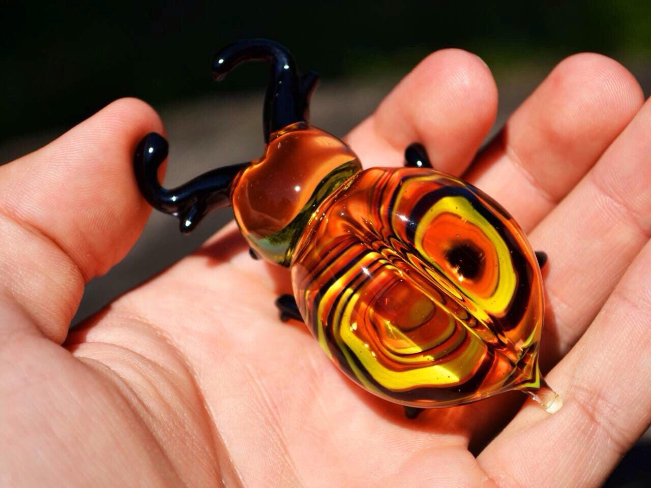 Glass Bug Figurine Animals Glass Bug Miniature Art Glass Blown | Etsy