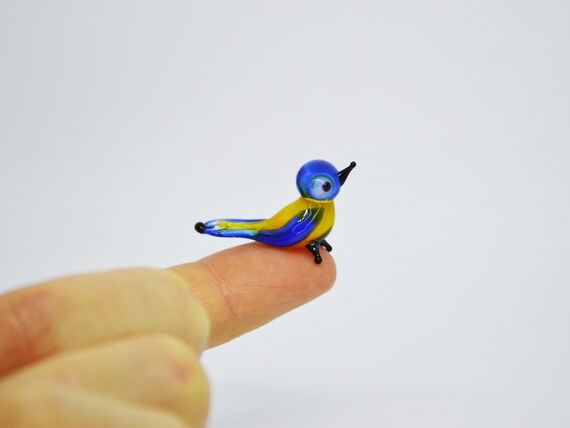 Art Glass Bird Statue Figurine Blown Glass Bird Mini Glass - Etsy