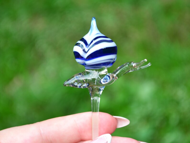 Glass Snail Sculpture Blue Blown Glass Snail Animals Glass - Etsy Norway