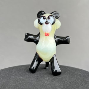Glass Panda Sculpture Panda Figurines Art Glass Panda Bear Murano ...