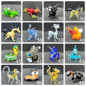 Small Glass Animals Miniature Mini Figurines Glass Animals Tiny Little ...
