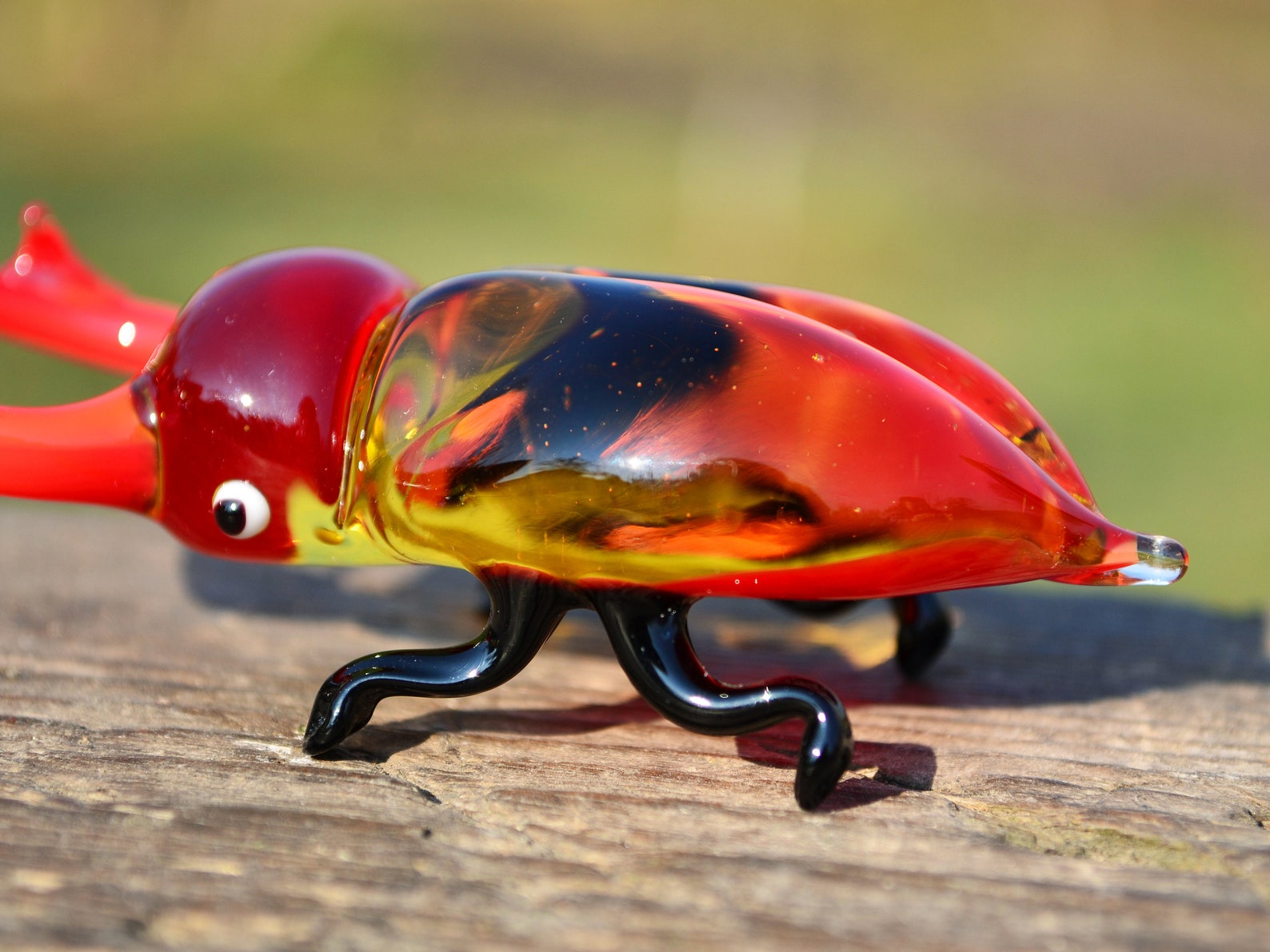 Red Glass Bug Figurine Animals Glass Bug Miniature Art Glass - Etsy