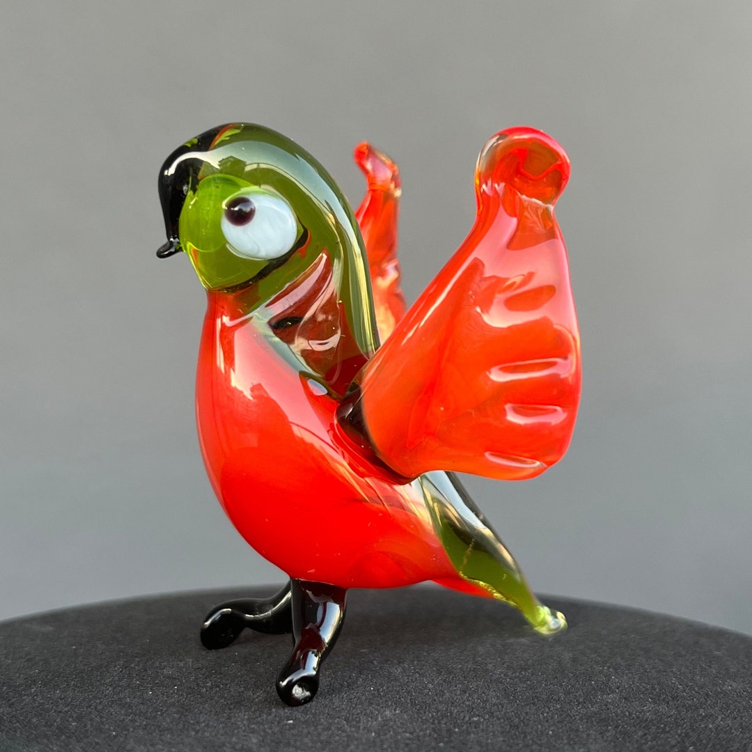Red Parrot Figurine for Decoration Parrot Statue Decor Artwork Art Toys ...