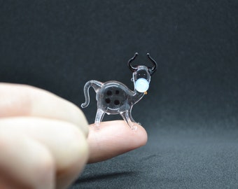Miniature Glass Blown Cow - Etsy