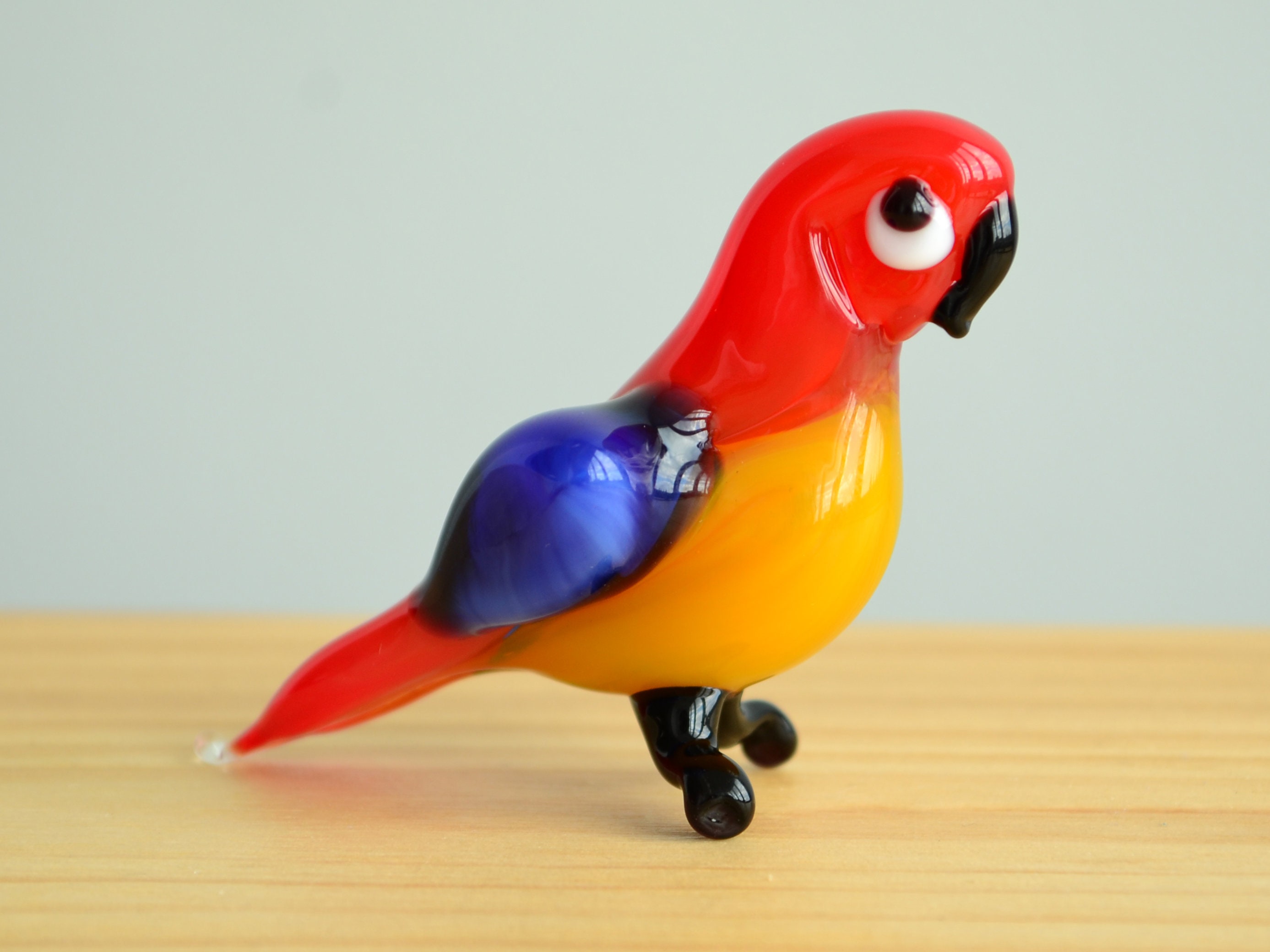 Red Parrot Figurine for Decoration Parrot Statue Decor Artwork | Etsy