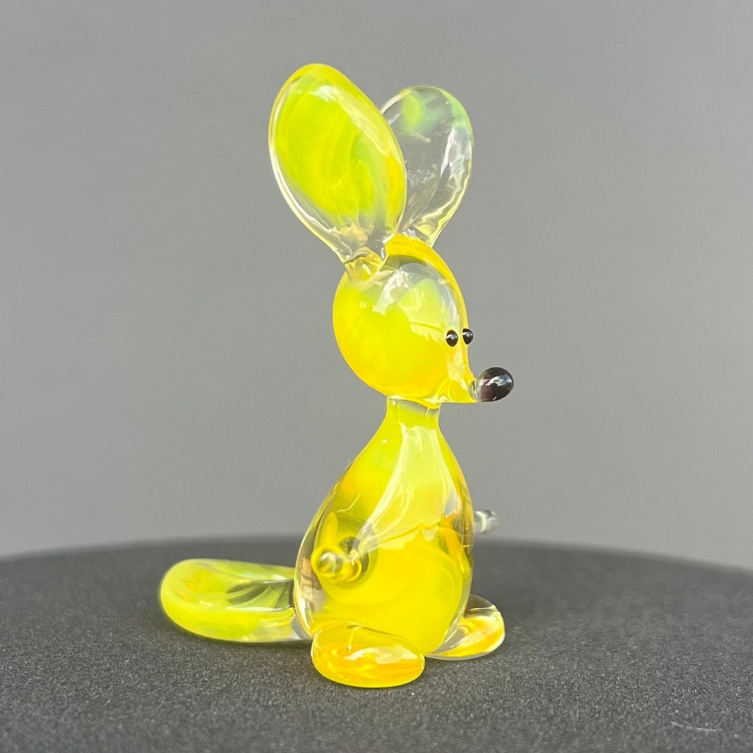 Glass Mouse Figure Doll House Mouse Tiny Miniature Small Mouse ...