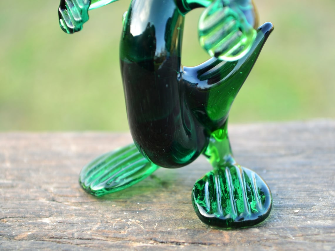 Glass Frog Figurine Animals Glass Frog Sculpture Artglass Toy - Etsy