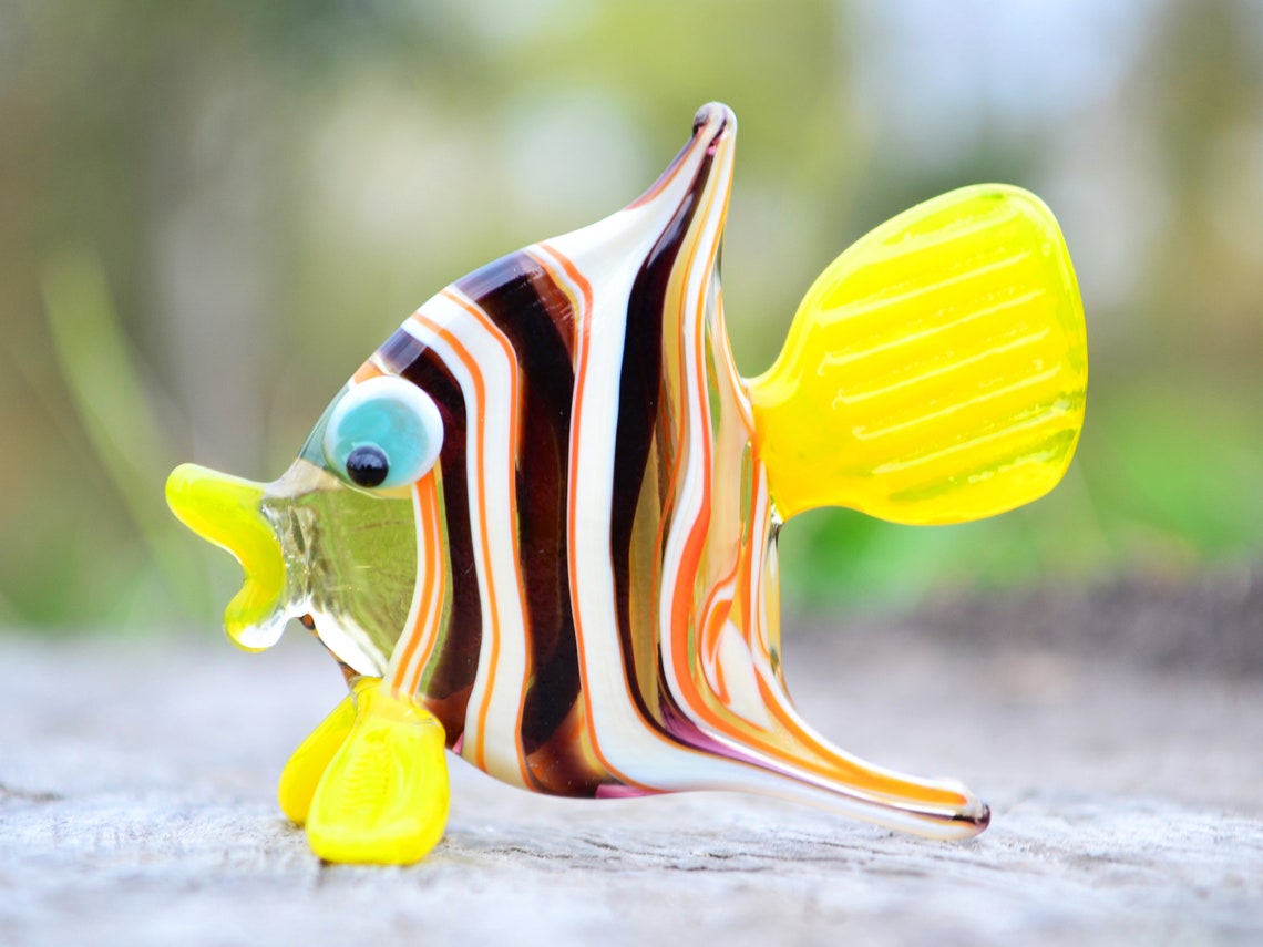 Fish Toys Murano Animals Tiny Small Figure Glass Sculpture | Etsy