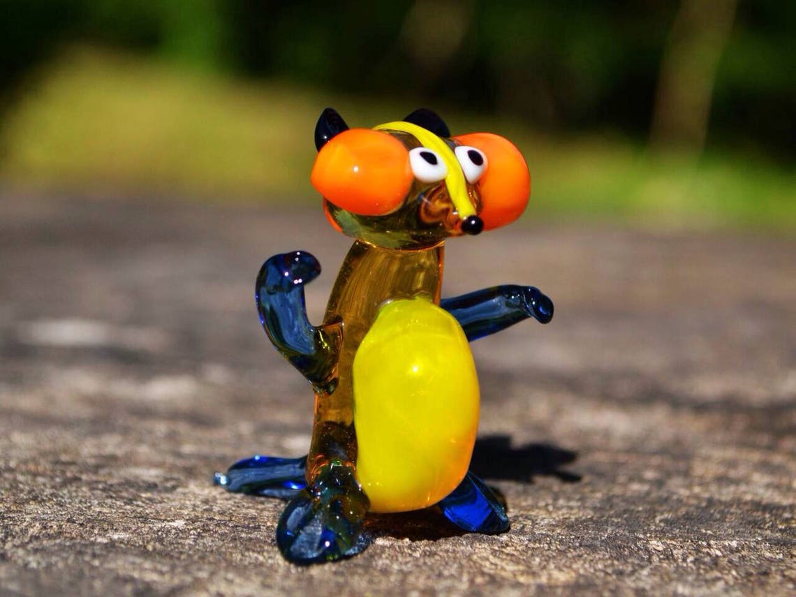 Glass Badger Sculpture Badger Xmas Ornaments Christmas | Etsy