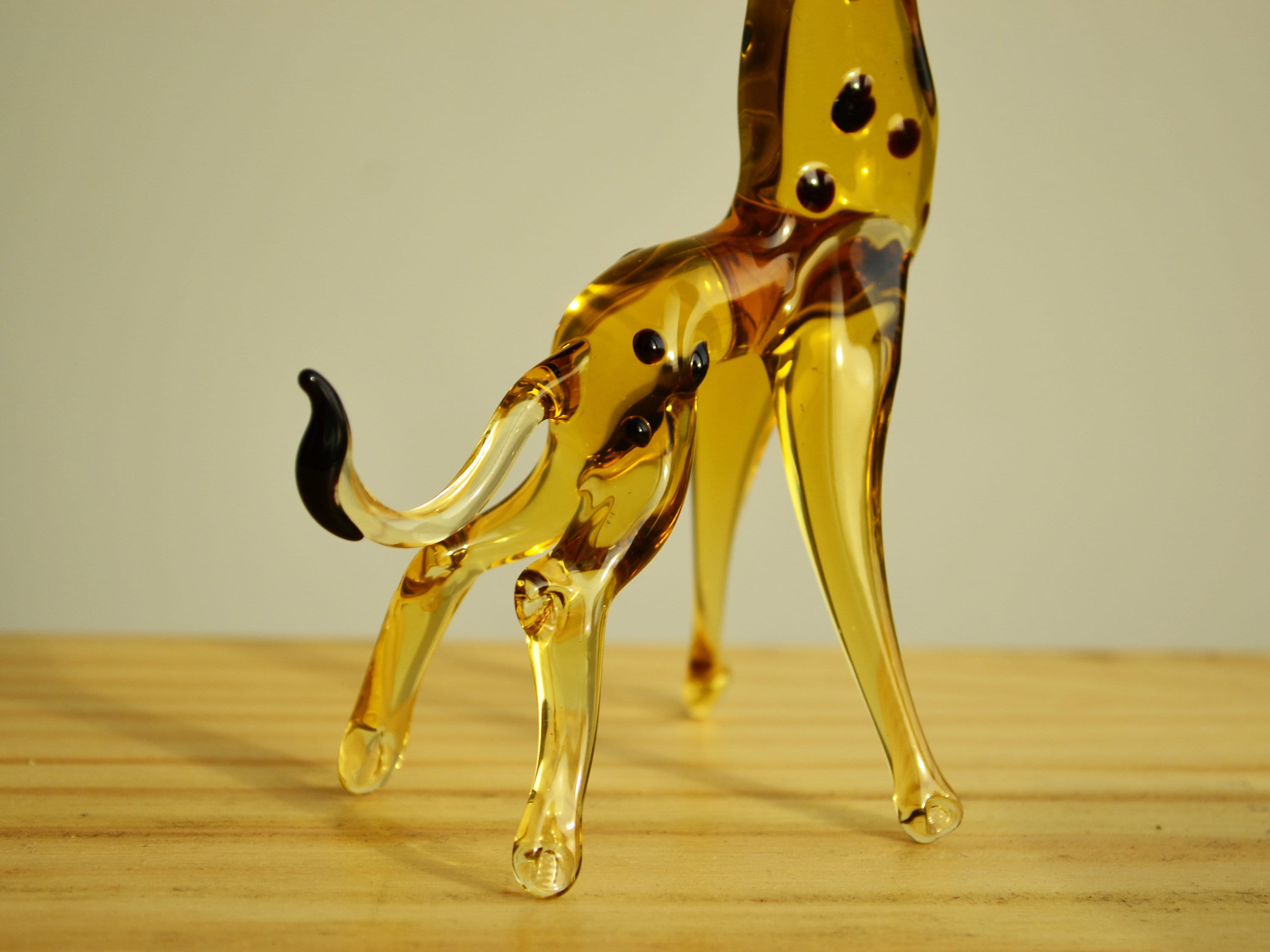 Blown Glass Giraffe Figurine Animals Glass Giraffe Miniature | Etsy