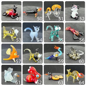 Small Glass Animals Miniature Mini Figurines Glass Animals Tiny Little ...