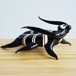 Art Glass Bug Figure Murano Bug Blown Animals Black Sculpture Glass Bug ...